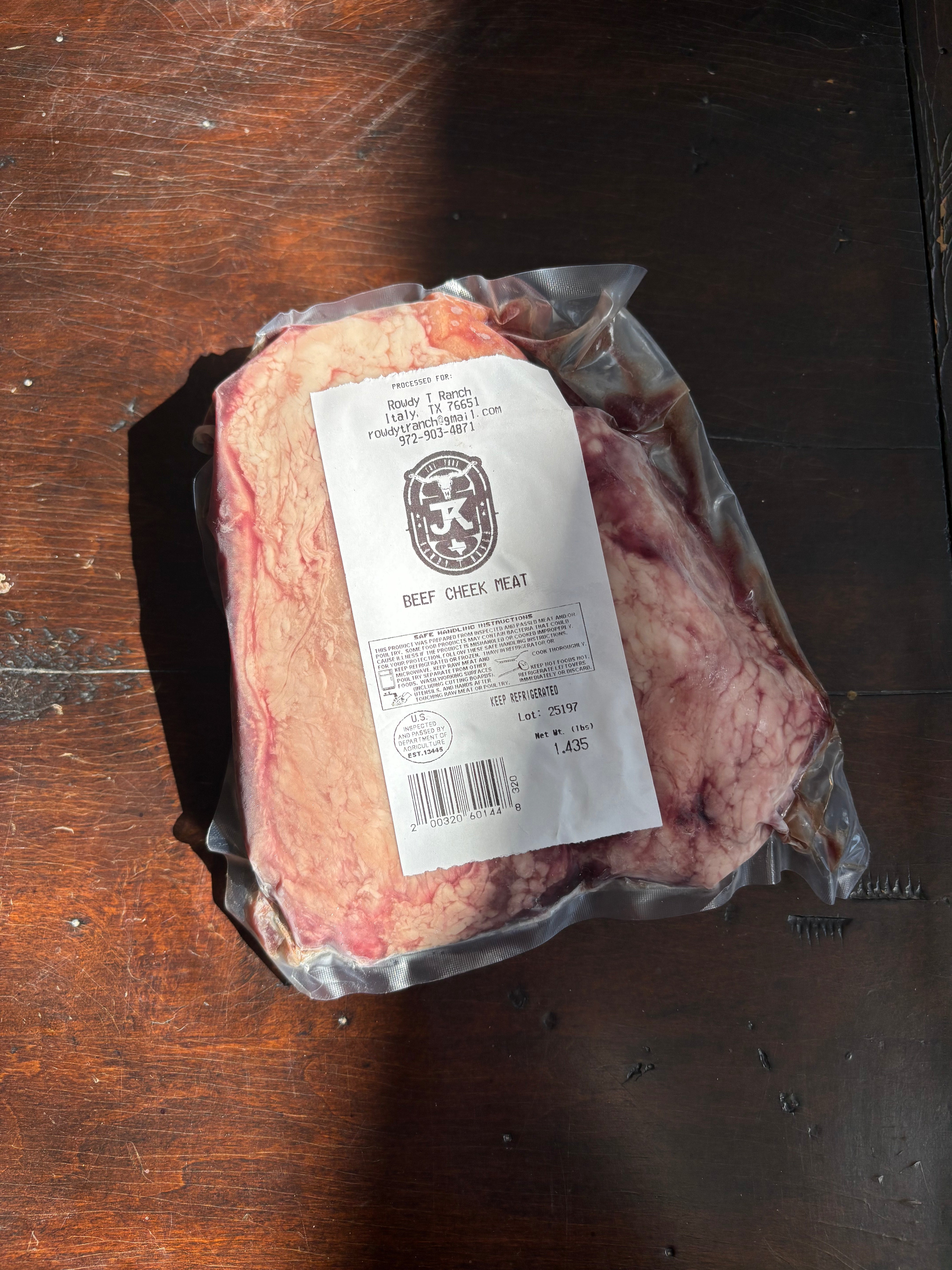 Beef Cheek – Rowdy T Ranch